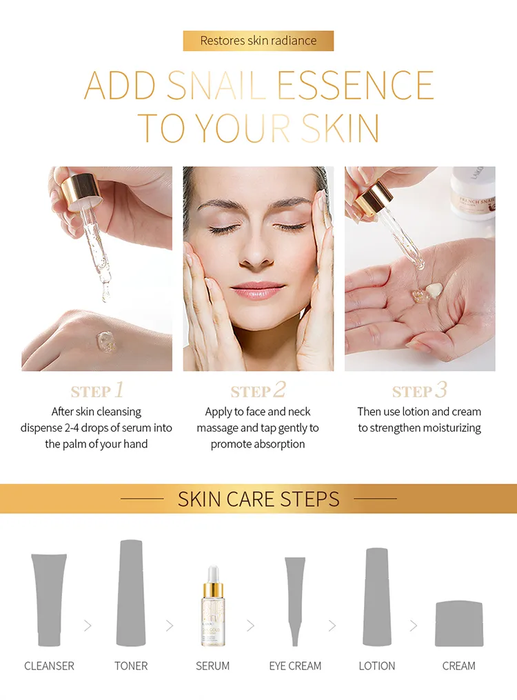 Private Label 24k Gold Snail Serum