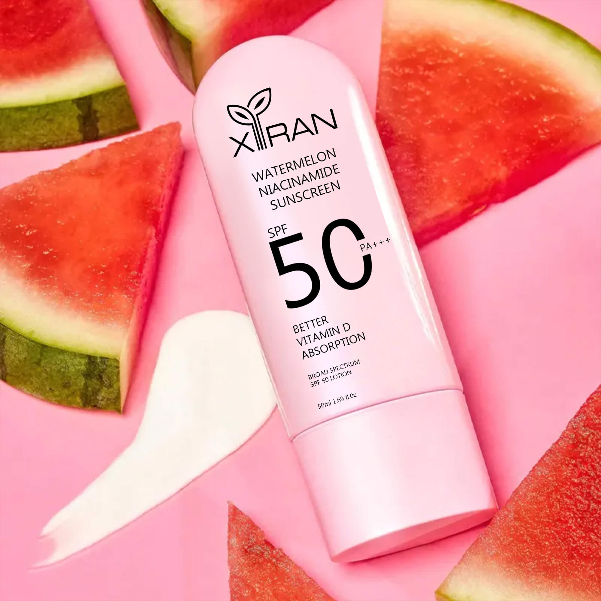 Custom Natural Watermelon Niacinamide Sunscreen SPF 50