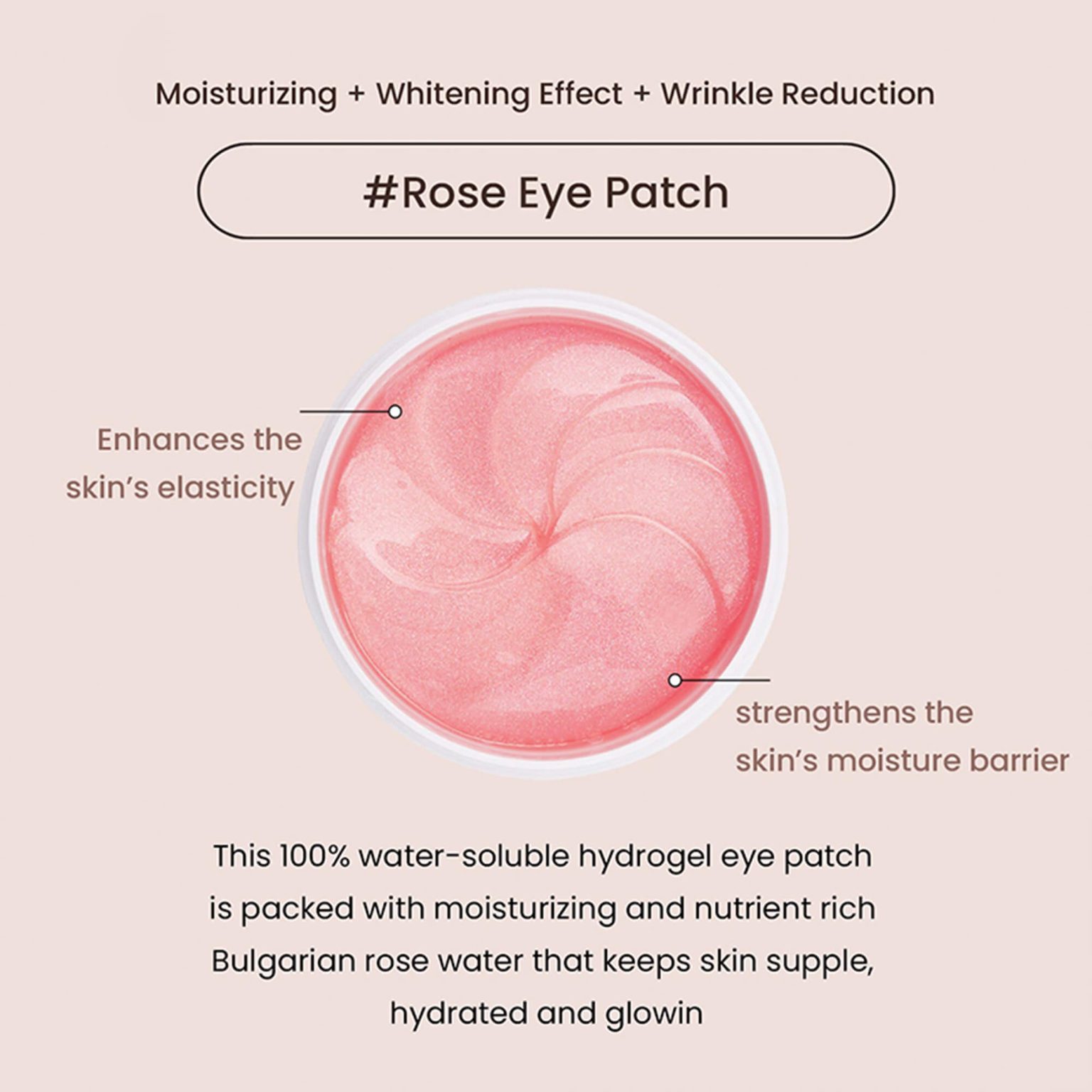 Remove Dark Circle Bulgarian Rose Water Hydrogel Eye Patch