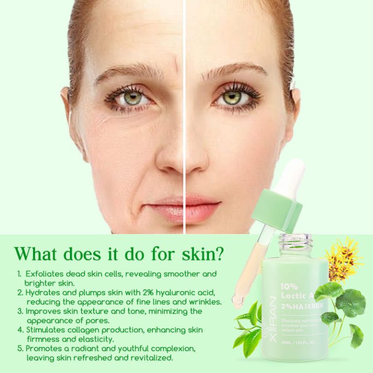 Private Label 10% Lactic Acid and 2% HA Facial Serum