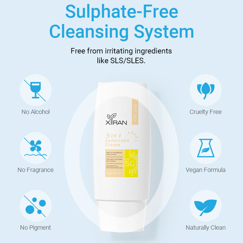 Private Label 3 in 1 Sunscreen Cream 50+ spf