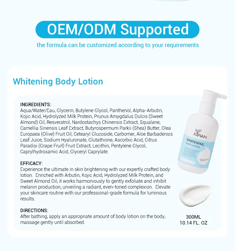 Private Label Whitening Body Lotion